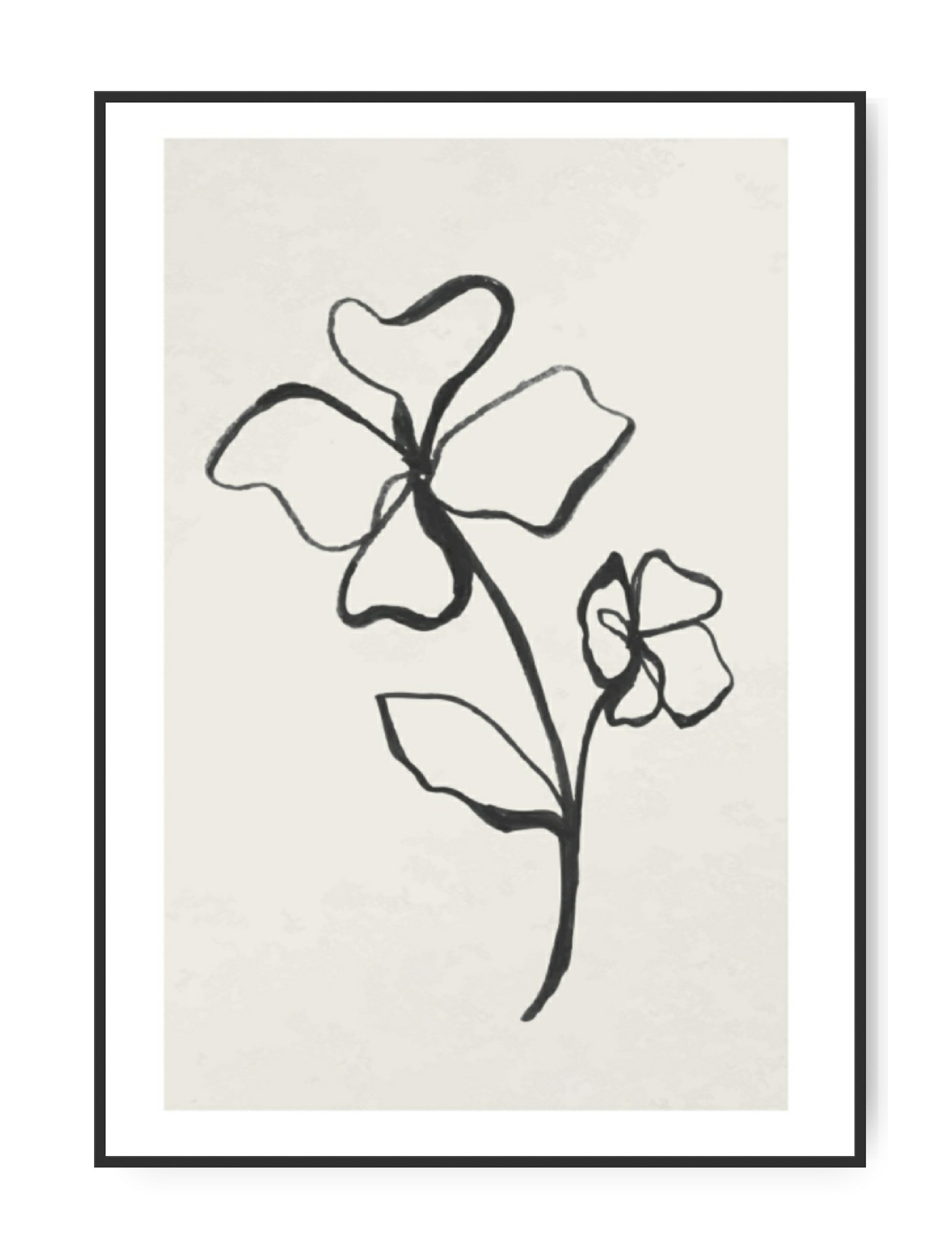 Flower abstraction, A4 21 x 30 cm plakat - Ideal poster