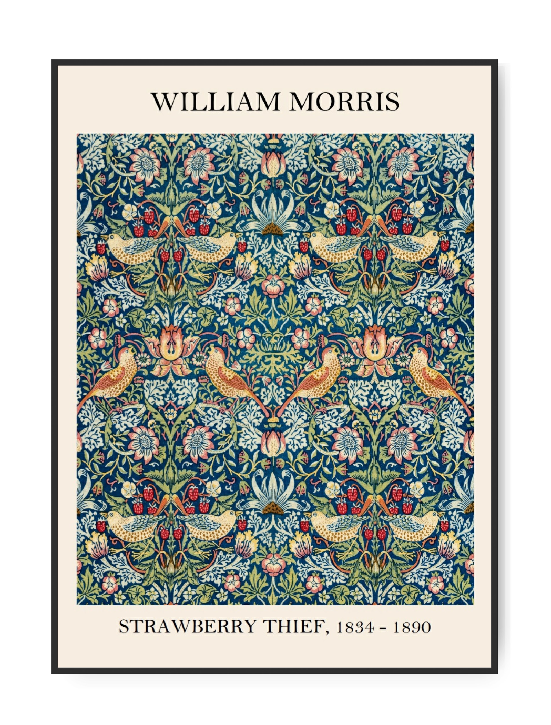 William Morris, Strawberry Thief, A4 21 x 30 cm plakat - Ideal poster