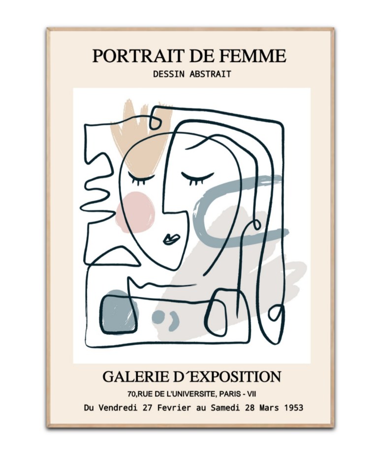 Golden space - Canvas Print 80x100 cm - Plakater - Ideal poster