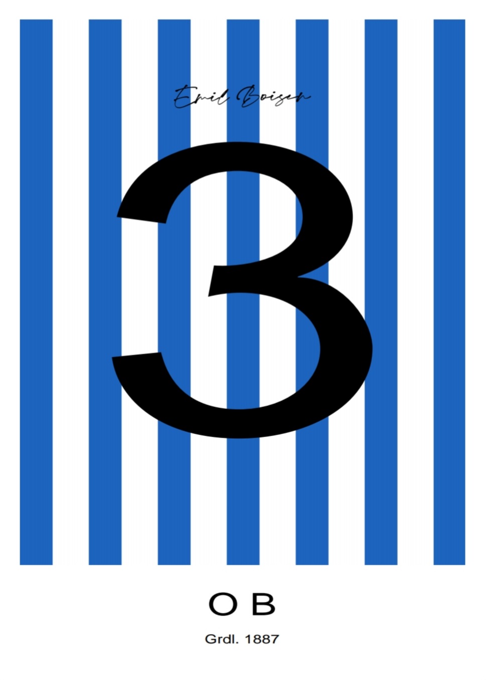 OB Fodboldklub, med valgfrit navn og Nummer - Plakater - Ideal poster