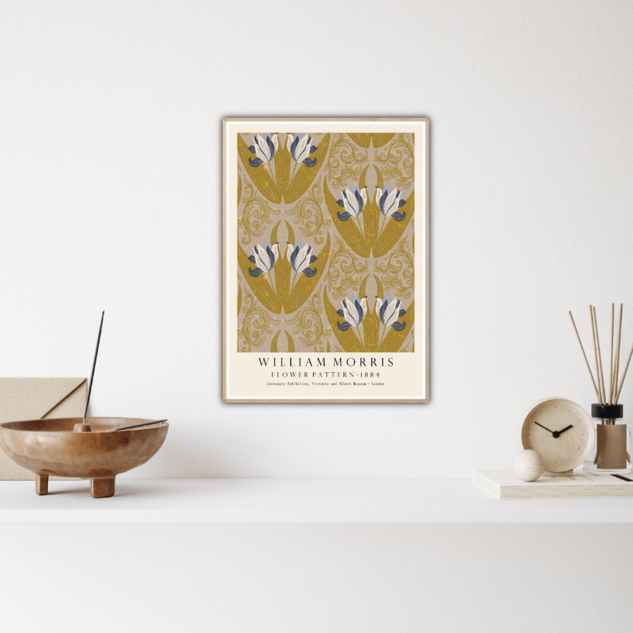 William Morris - Flower Pattern, 50x70 cm Plakat - Ideal poster