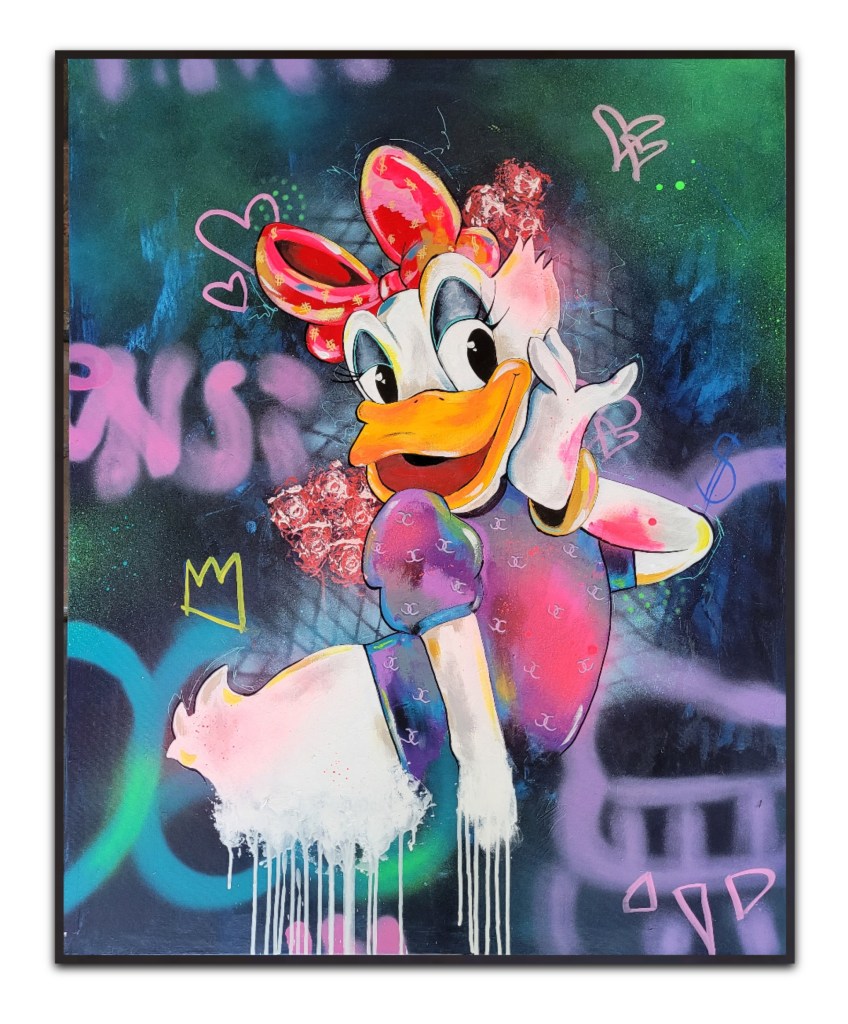 Daisy Duck, Originalt maleri 80x100 cm - Ideal poster