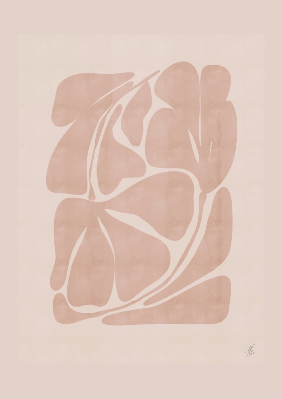 Beige Abstract Shapes plakat by Anne Marie Volfova - 50x70 cm - Ideal ...