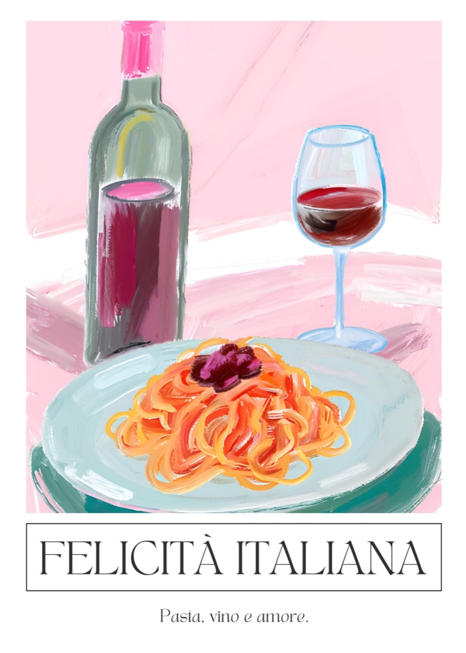 Felicitá Italiana plakat by Ohkimiko, 50x70 cm - Plakater - Ideal poster