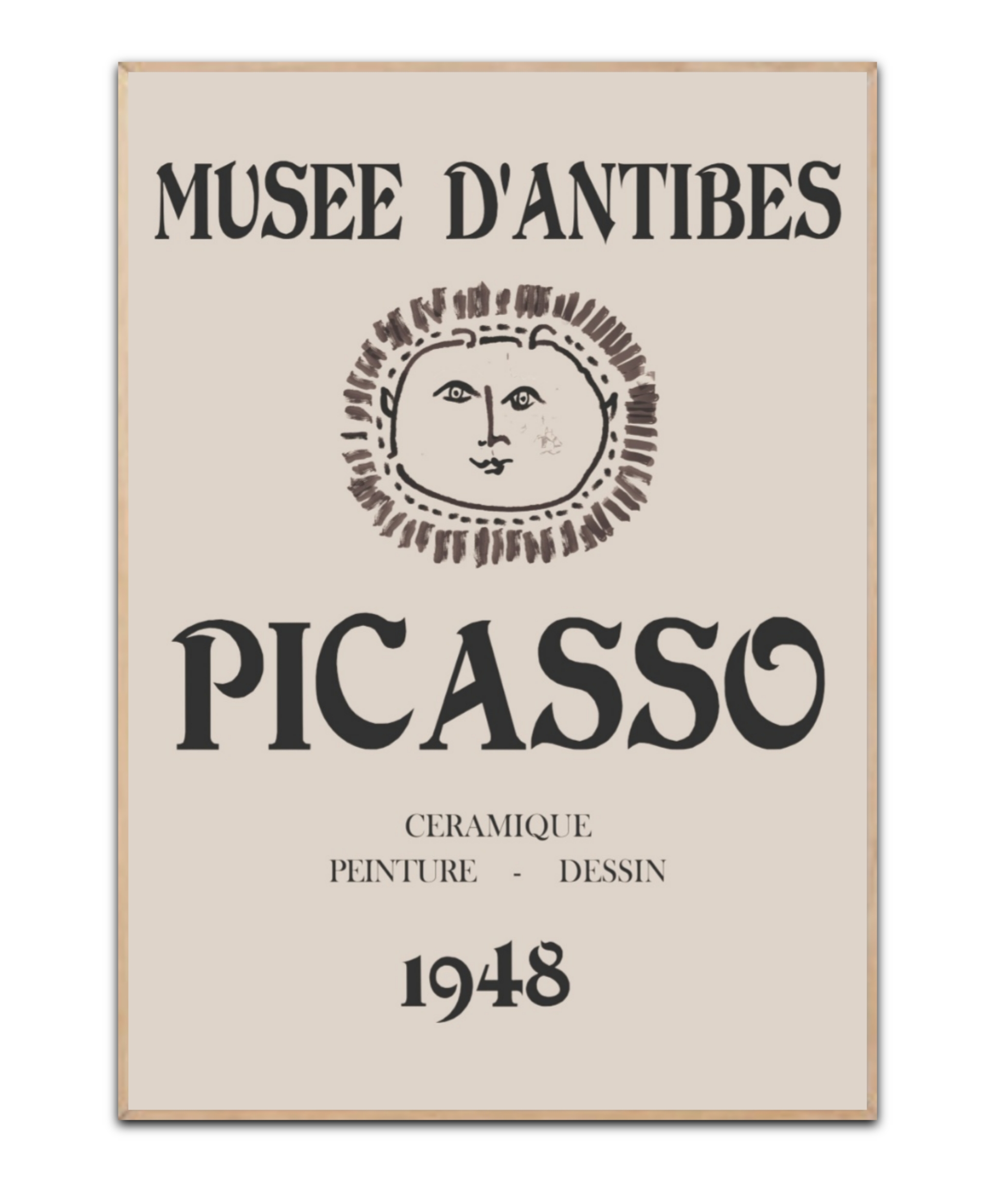 Picasso Musee D´antibes Beige plakat, Str. A4 - Ideal poster
